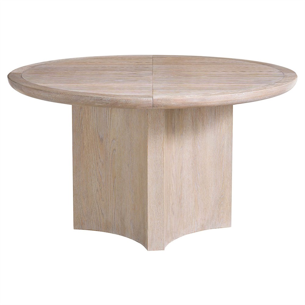 Alwyn Modern Classic Light Oak Round Extendable Dining Table - 54-72 ...