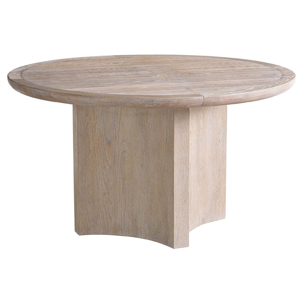 Alwyn Modern Classic Light Oak Round Extendable Dining Table - 54-72 ...