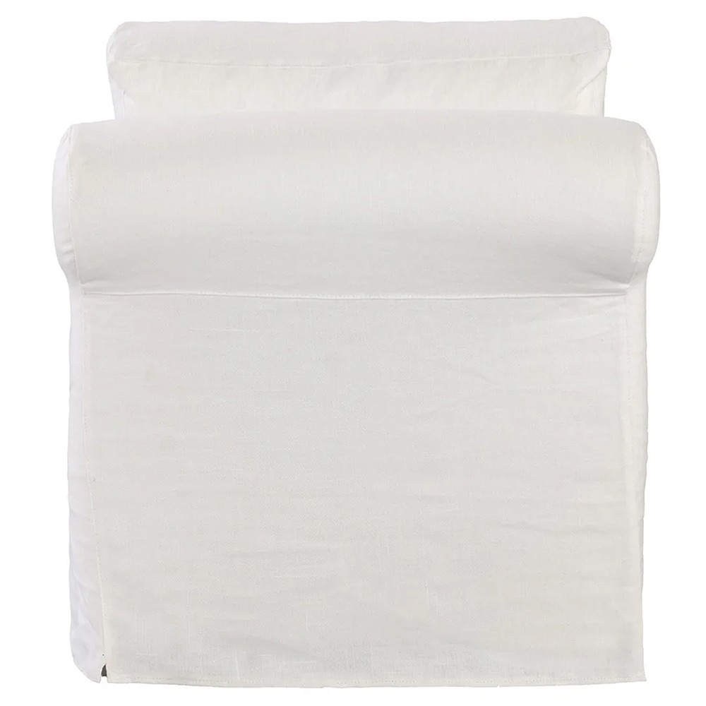 Cisco Home Beckham Updated Traditional White Linen Slipcovered Slipper ...