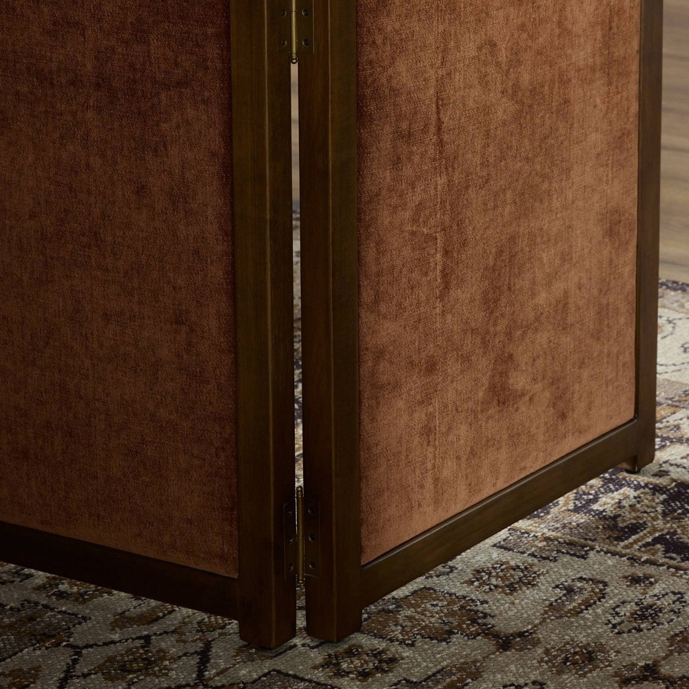Wayne Modern Classic Brown Room Divider | Kathy Kuo Home