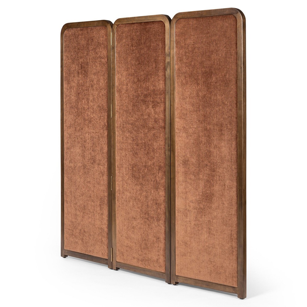 Wayne Modern Classic Brown Room Divider | Kathy Kuo Home
