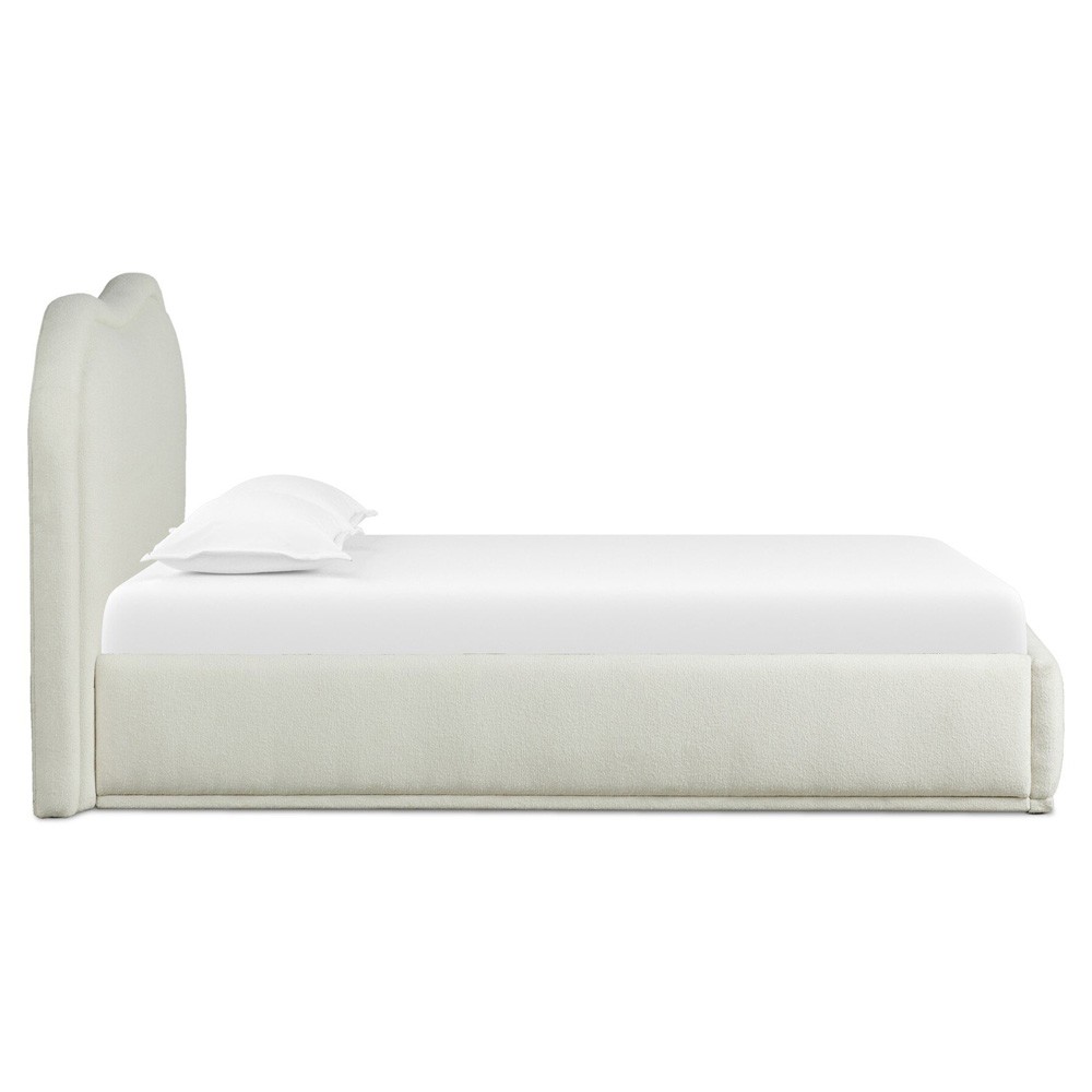 Maxene Modern Classic Cream Boucle Performance Bed - Queen Queen ...