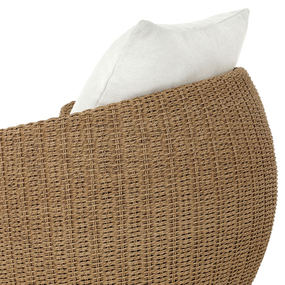 Madelyn Coastal Beach Cream Outdoor Chaise Lounge | Kathy Kuo Home