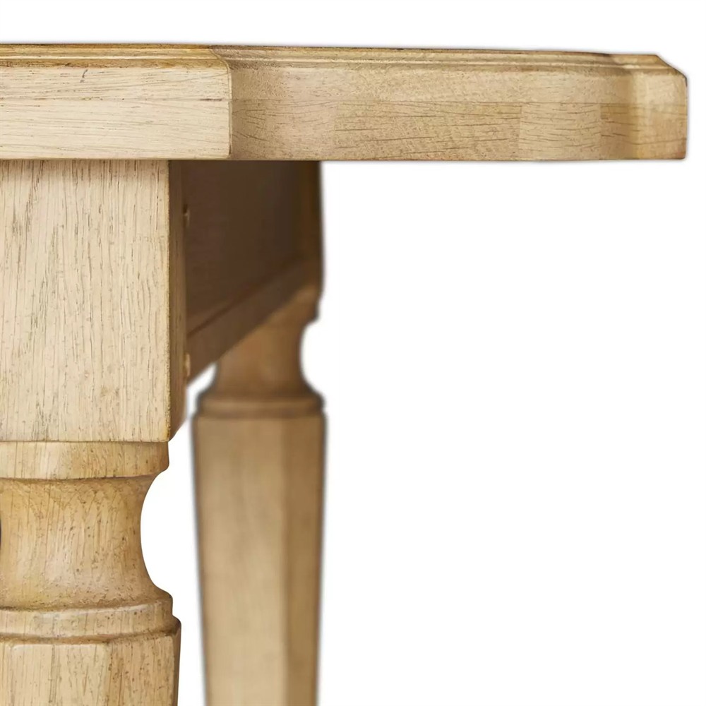 Mathis French Country Brown Wood Extendable Dining Table - 86-106" Over ...