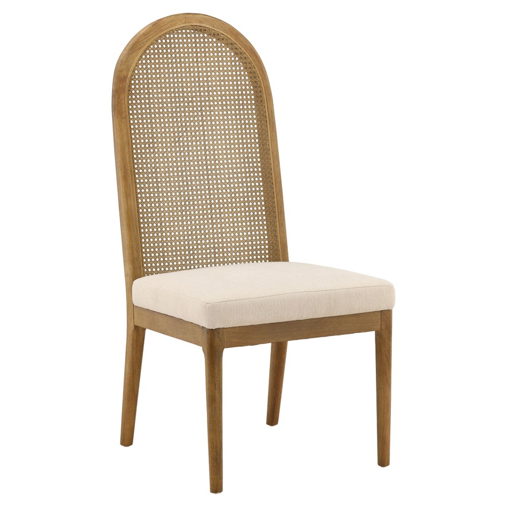 Lily Modern Classic Natural Wood Cane Dining Chair | Kathy Kuo Home