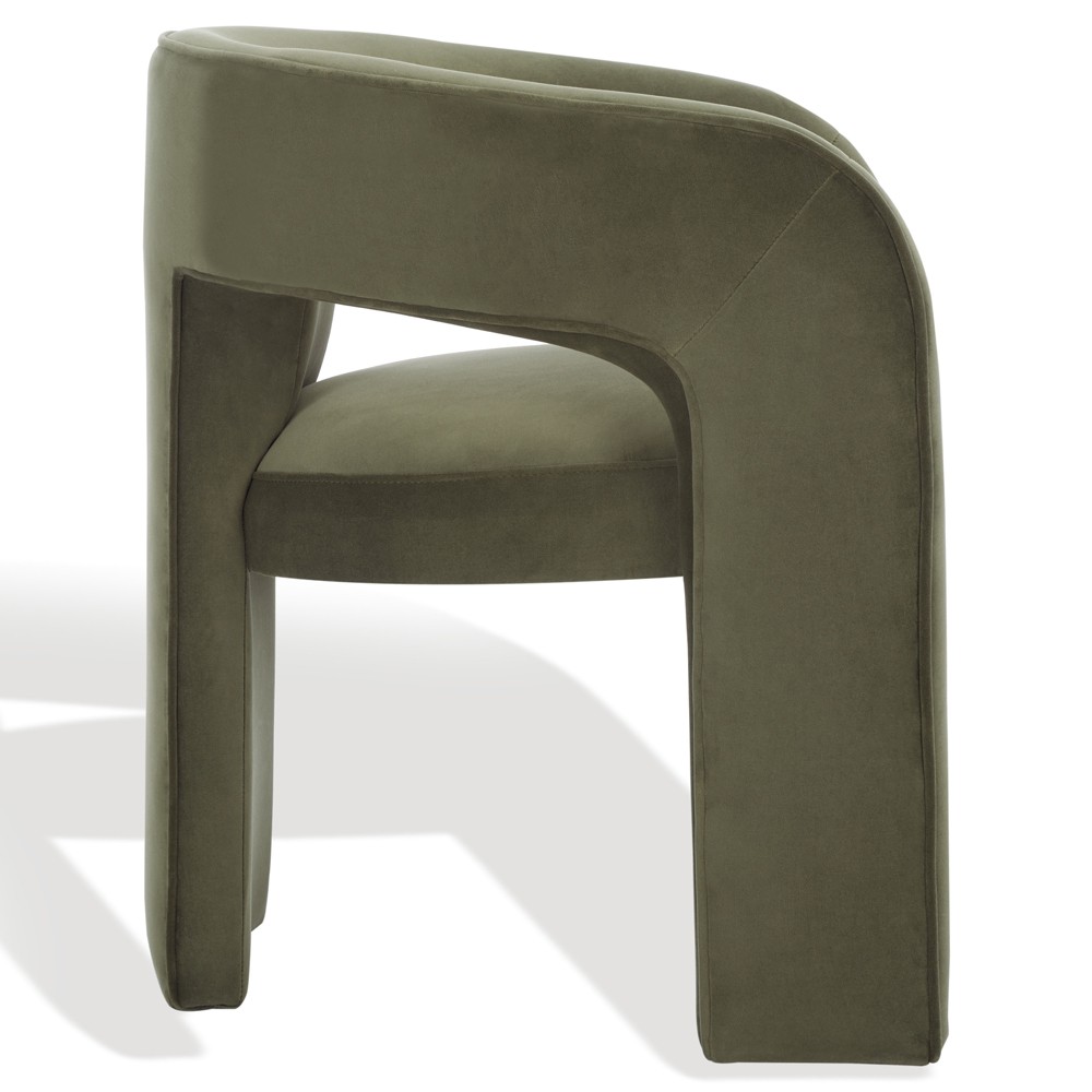 Sage Modern Classic Olive Green Performance Velvet Dining Arm Chair ...