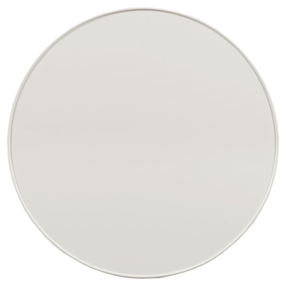 Savannah Updated Traditional White Wood Round Side Table Wide (over 24 ...