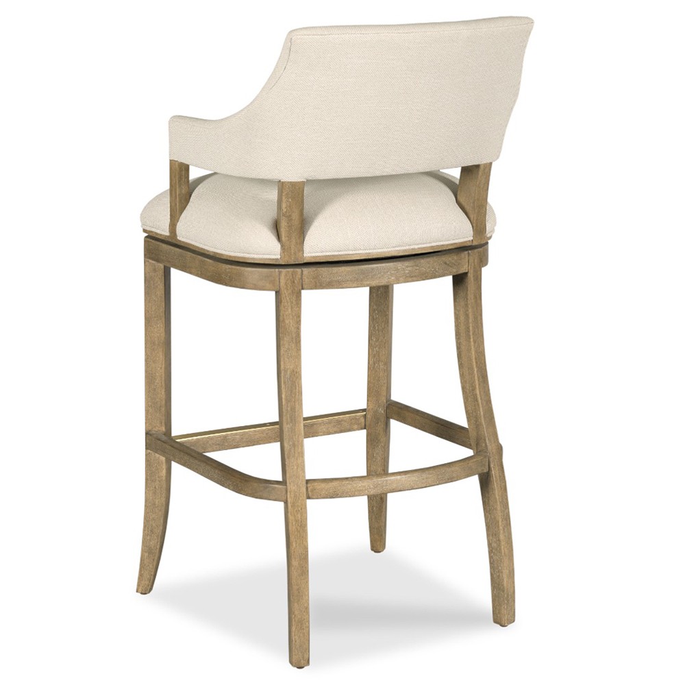 Timothy Modern Classic Brown Wood Swivel Counter Stool | Kathy Kuo Home