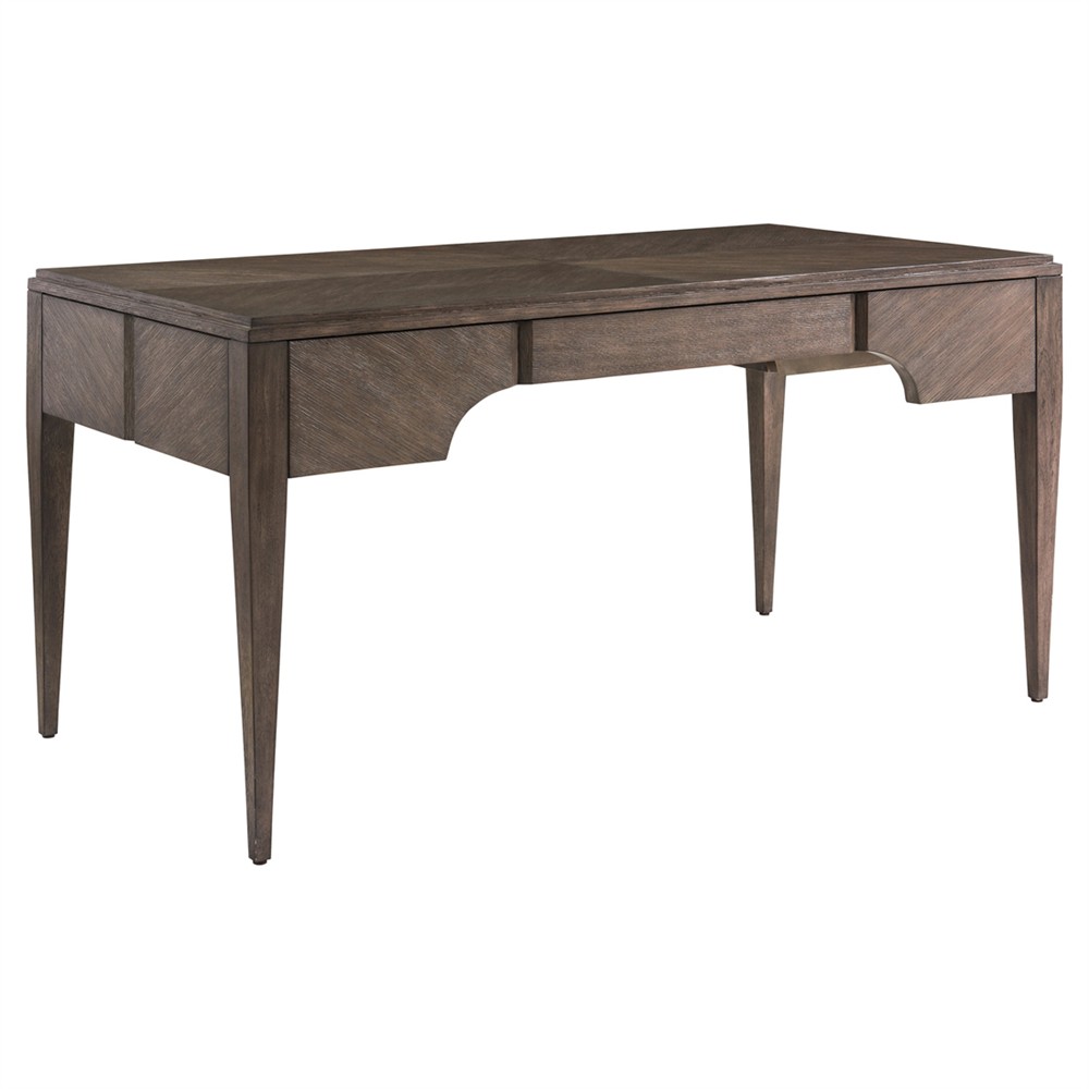 Bennett Updated Traditional Brown Wood Writing Desk | Kathy Kuo Home