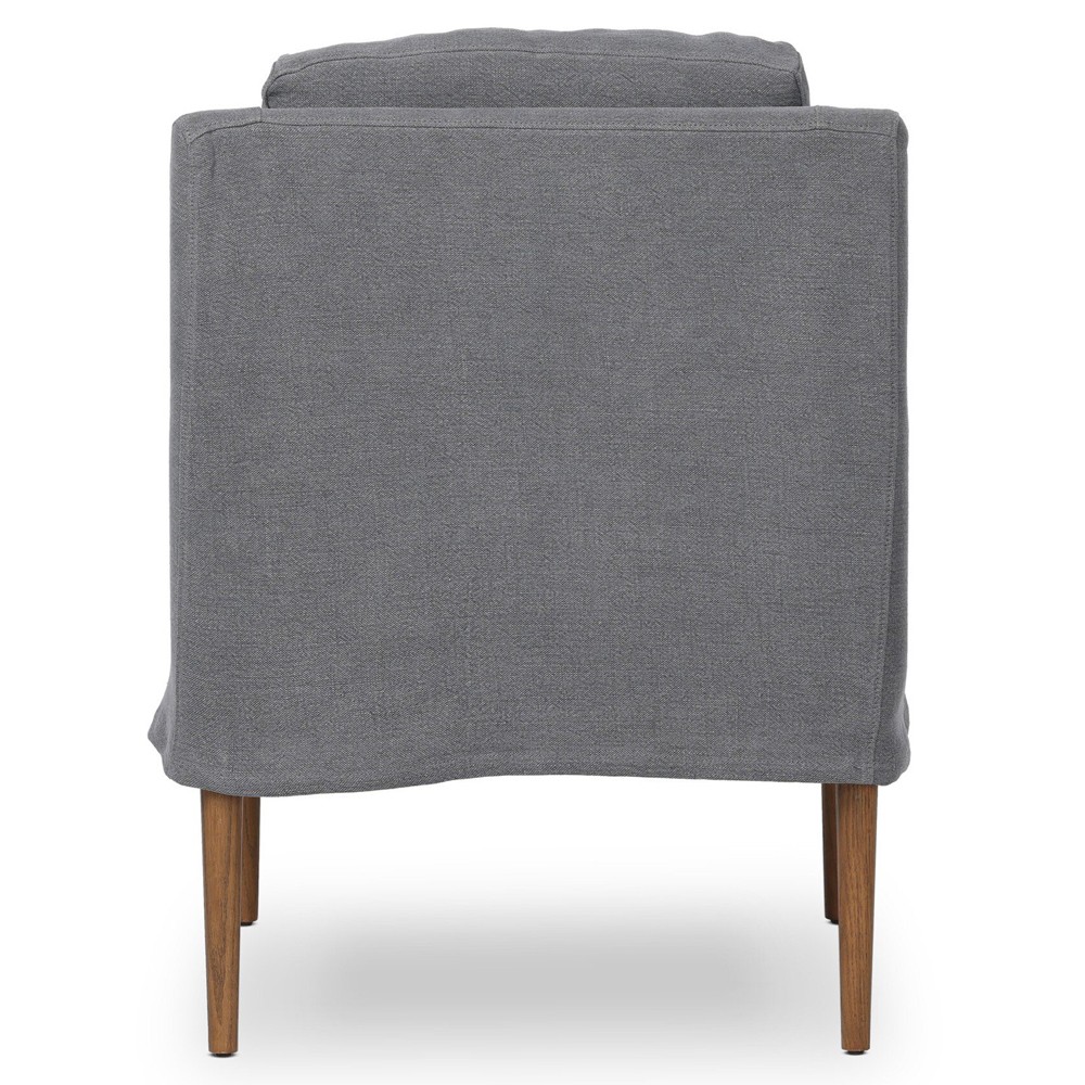 Aurelia Broadway Denim Linen Dining Chair | Kathy Kuo Home