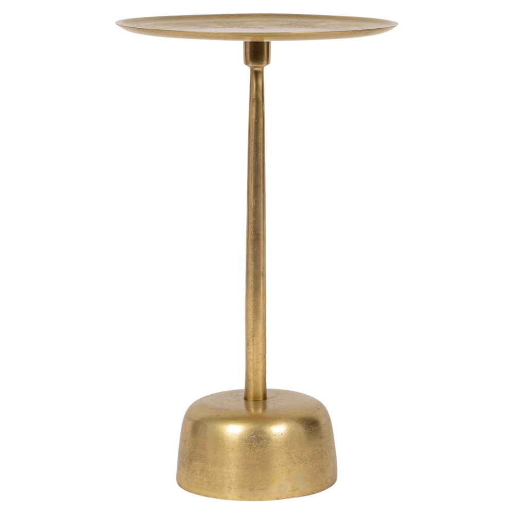 Jalen Modern Classic Gold Aluminum Round End Table Small (under 14" W ...