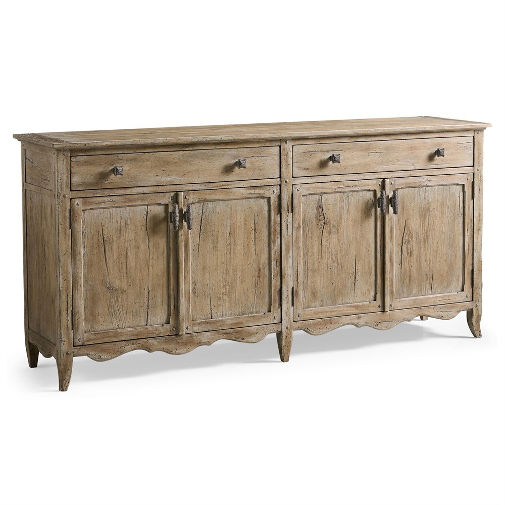 Lacey French Country Brown Acacia Sideboard Wide (Over 75" W) | Kathy ...