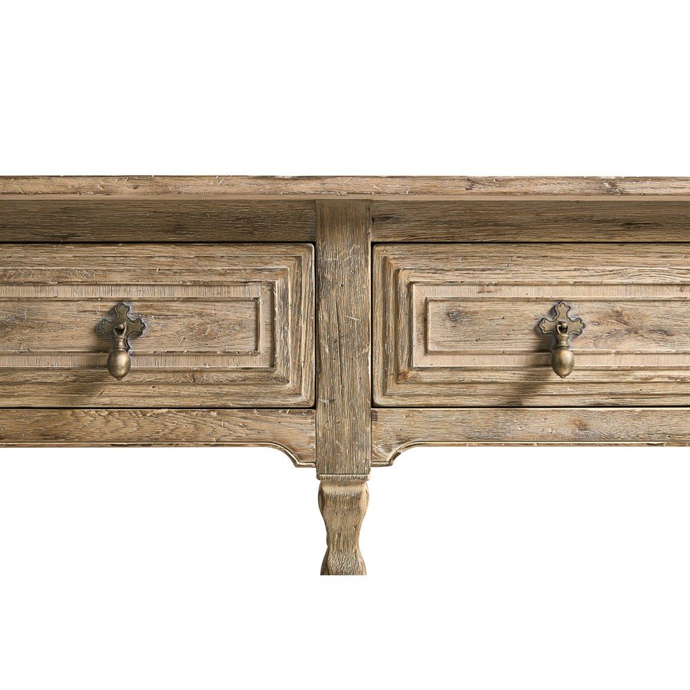 Robert French Country Weathered Grey Oak Console Table Extra Long (over ...