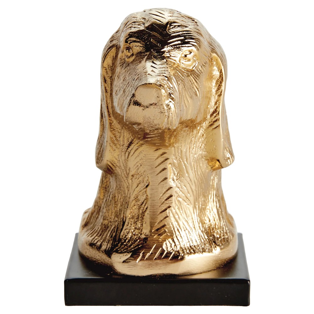 Winston Updated Traditional Gold Dog Bust Sculpture Small (5" - 10" H ...