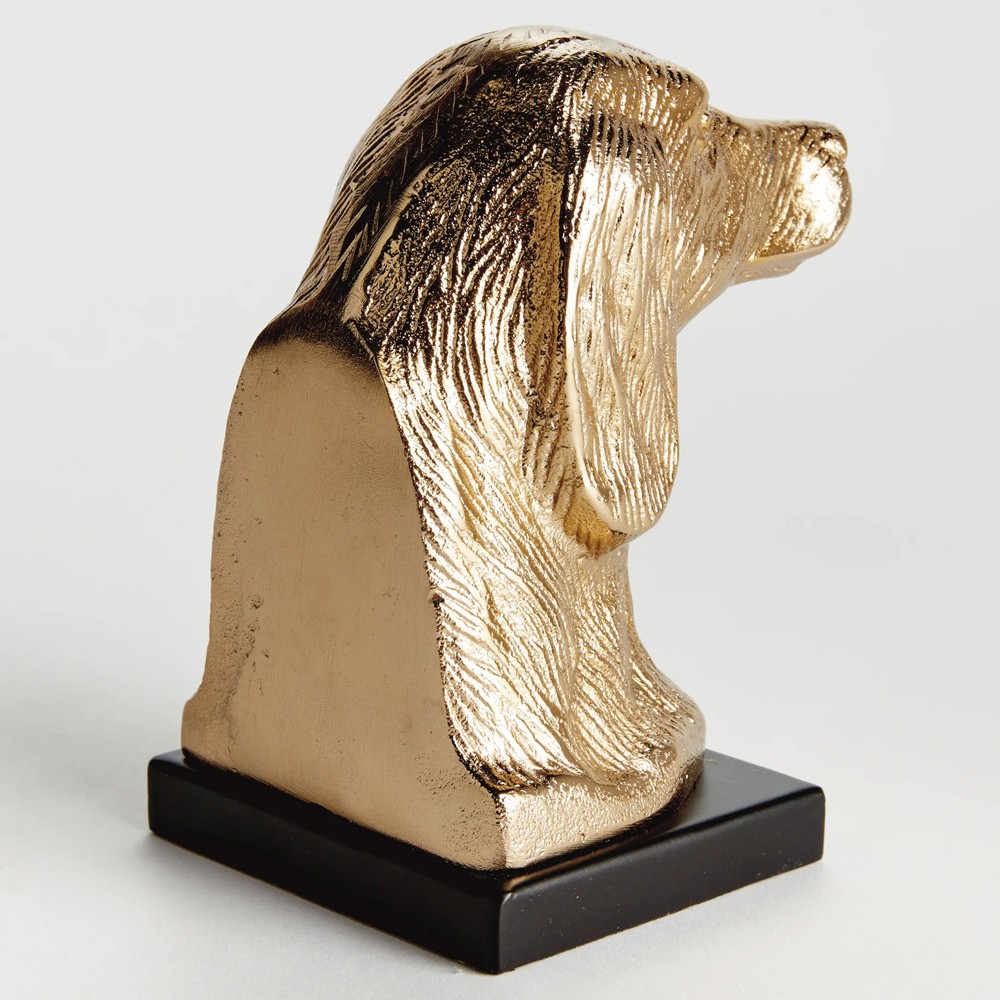Winston Updated Traditional Gold Dog Bust Sculpture Small (5" - 10" H ...