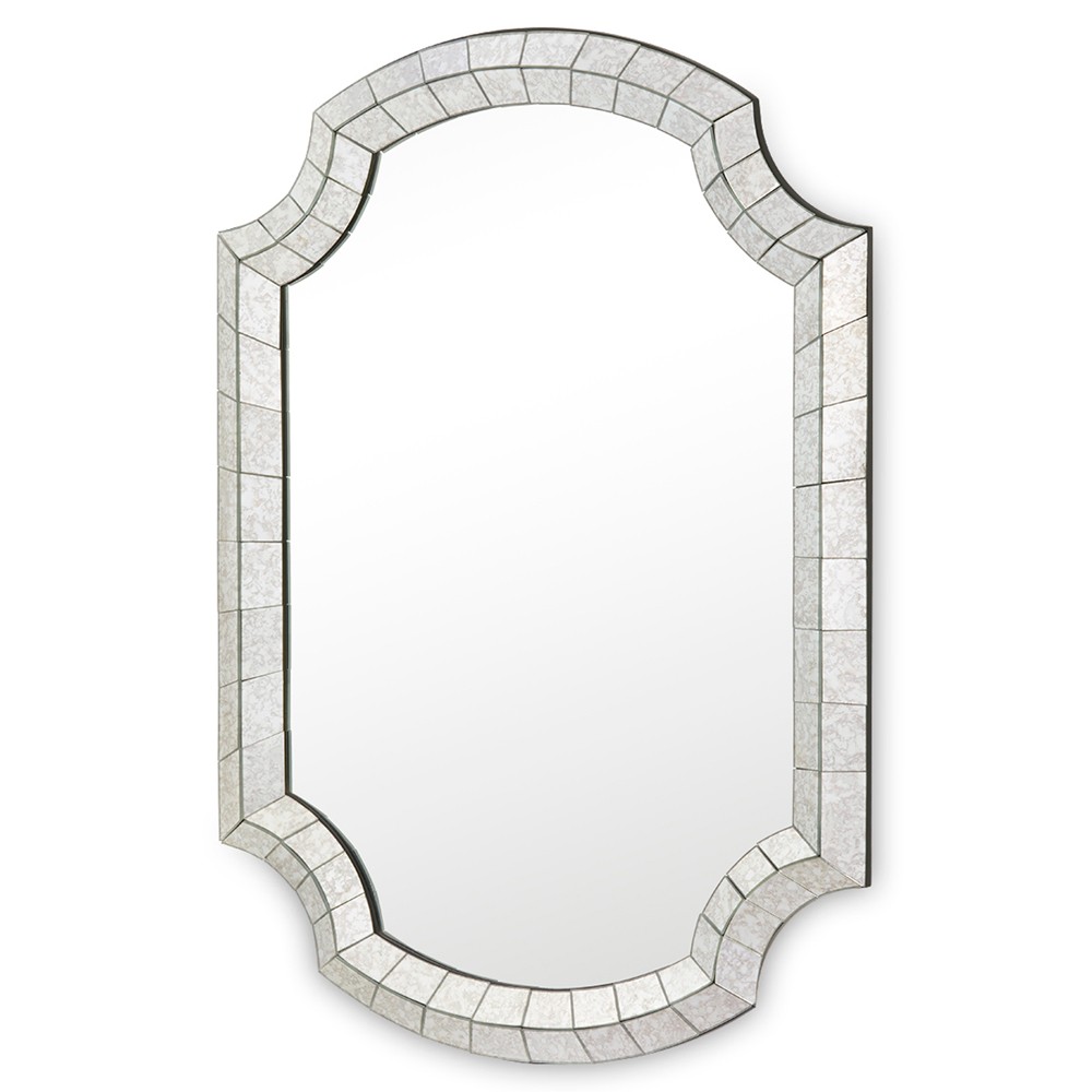 Emerson French Country Geometric Antique Wall Mirror Large (41" - 60 ...