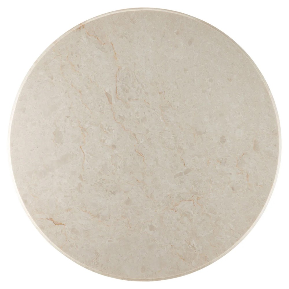 Quinvel Updated Traditional Marble Brown Wood Tassel Round Entry Table ...