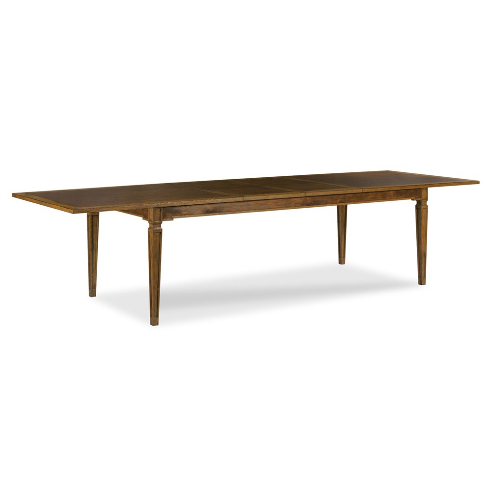 Thistle Updated Traditional Brown Wood Rectangular Extendable Dining ...