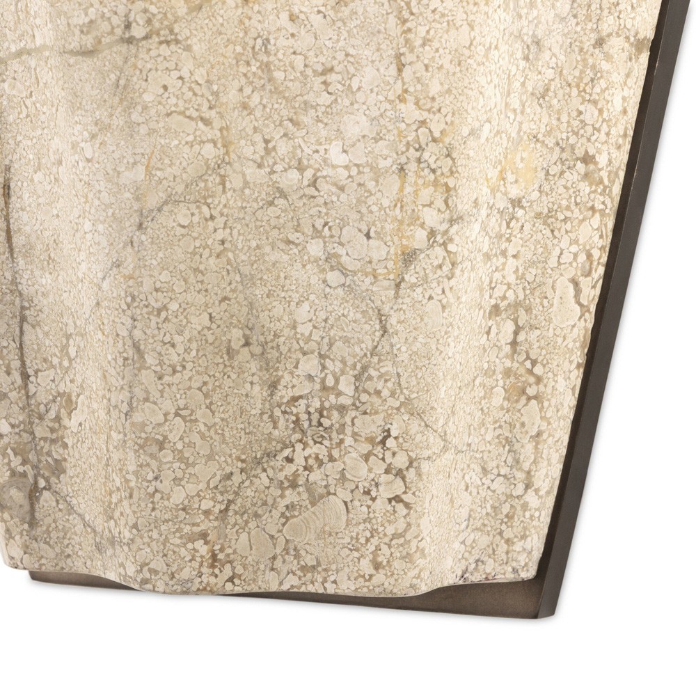 Astra Updated Traditional Cream Italian Marble Sconce | Kathy Kuo Home