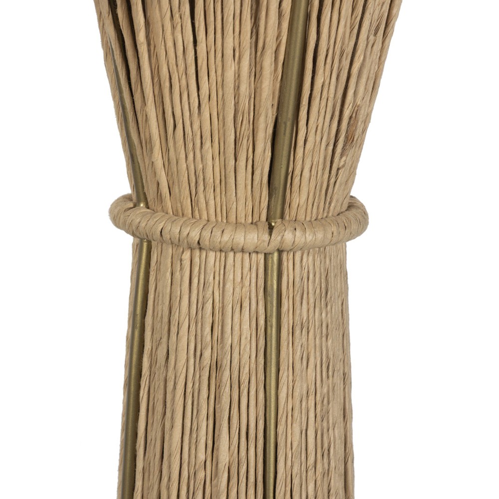 Faustina Coastal Beach Natural Rush Floor Lamp | Kathy Kuo Home