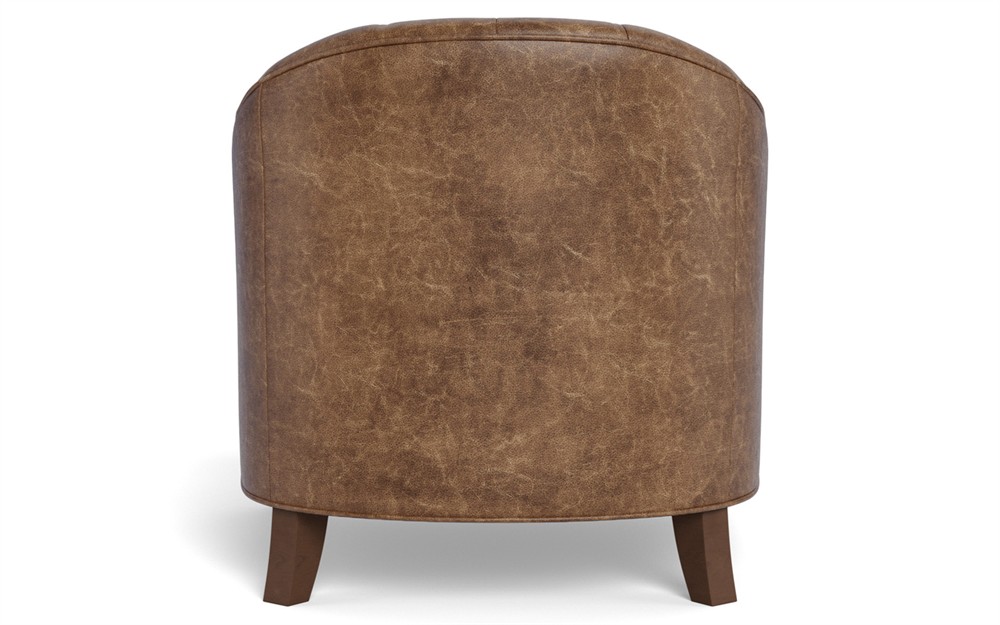 Willa Milk Chocolate Classic Leather Chair | Kathy Kuo Home