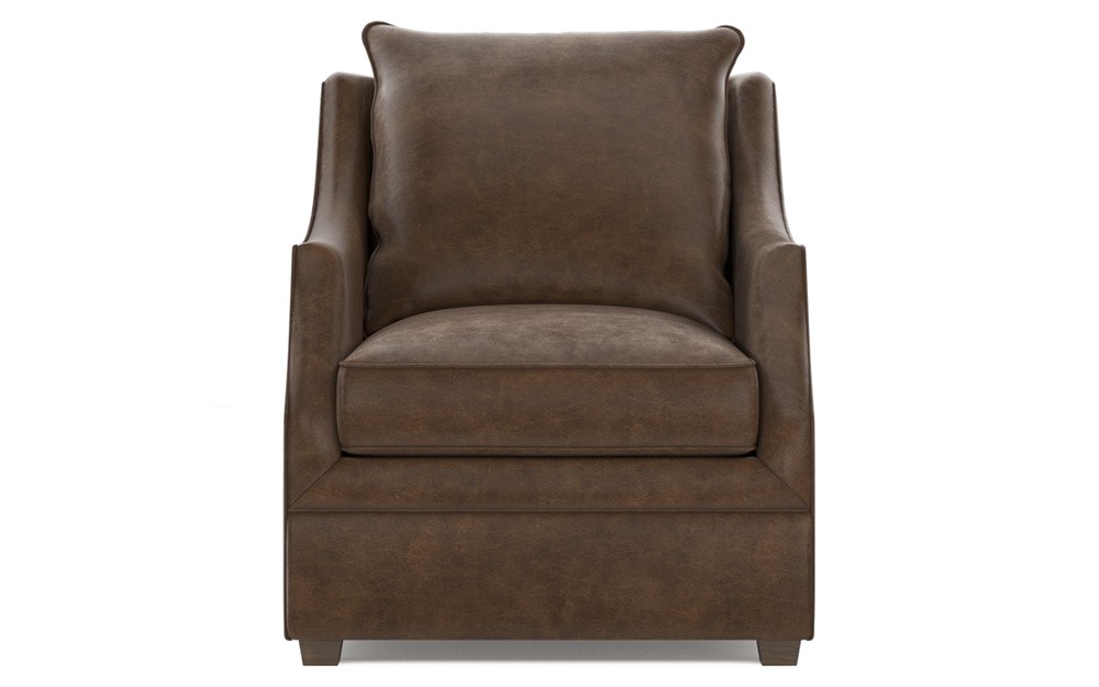 Romilly Saddle Brown Leather Chair | Kathy Kuo Home