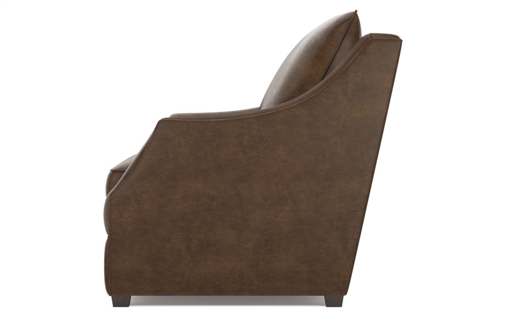 Romilly Saddle Brown Leather Chair | Kathy Kuo Home