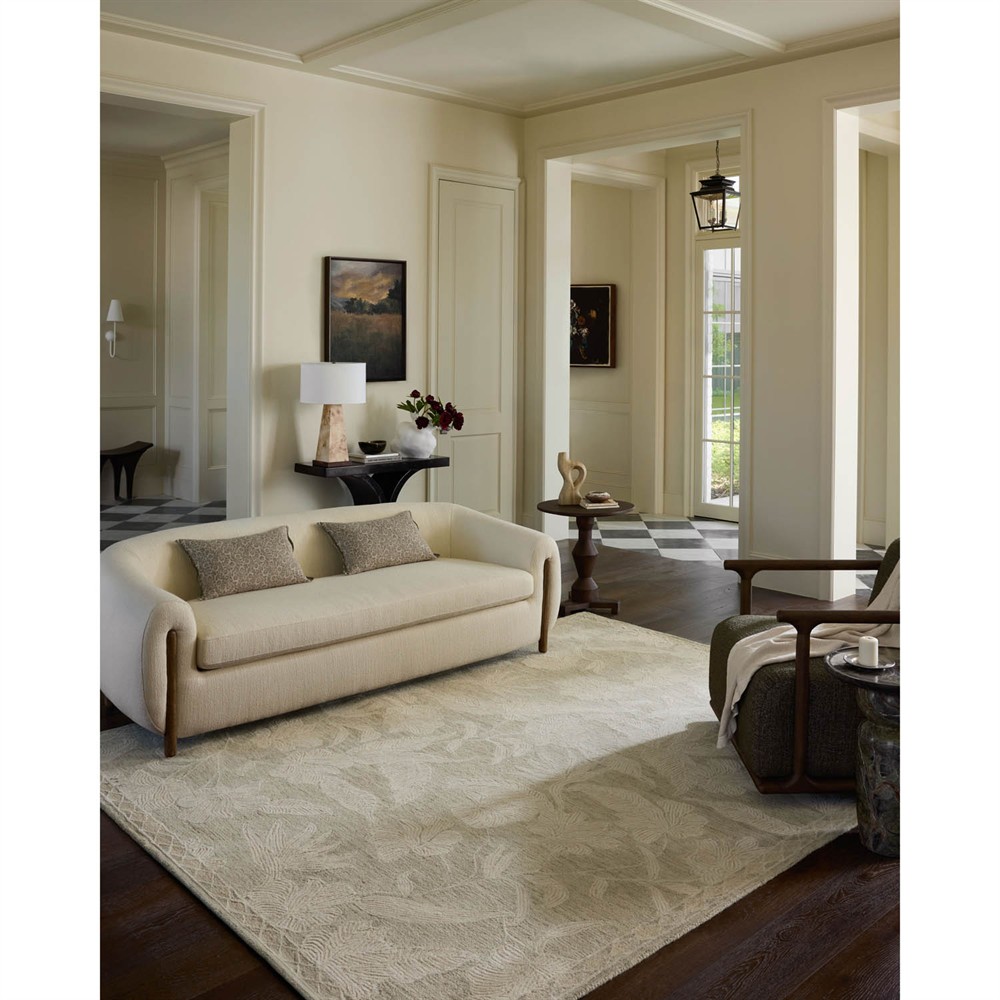 Kayleen French Country Sage Green Wool Floral Patterned Rug - 9'3"x13 ...