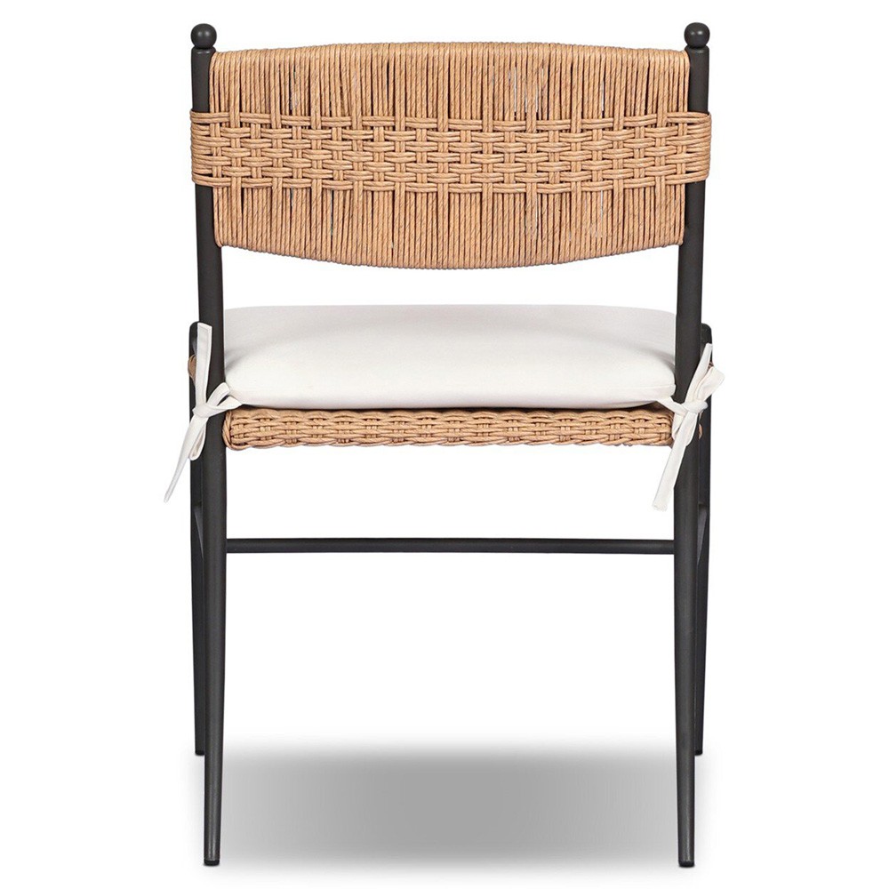 Mae Liler Flax Outdoor Dining Chair | Kathy Kuo Home