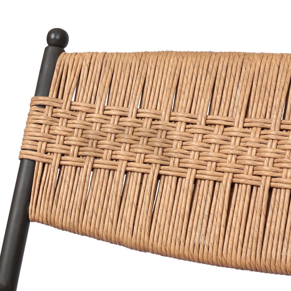 Mae Liler Flax Outdoor Dining Chair | Kathy Kuo Home