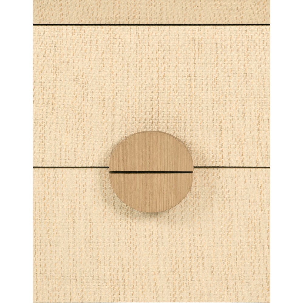 Worlds Away Ezra Modern Classic Natural Grasscloth Side Table Wide ...