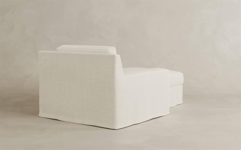 Henri Denim Blue Performance Slipcovered Chaise | Kathy Kuo Home