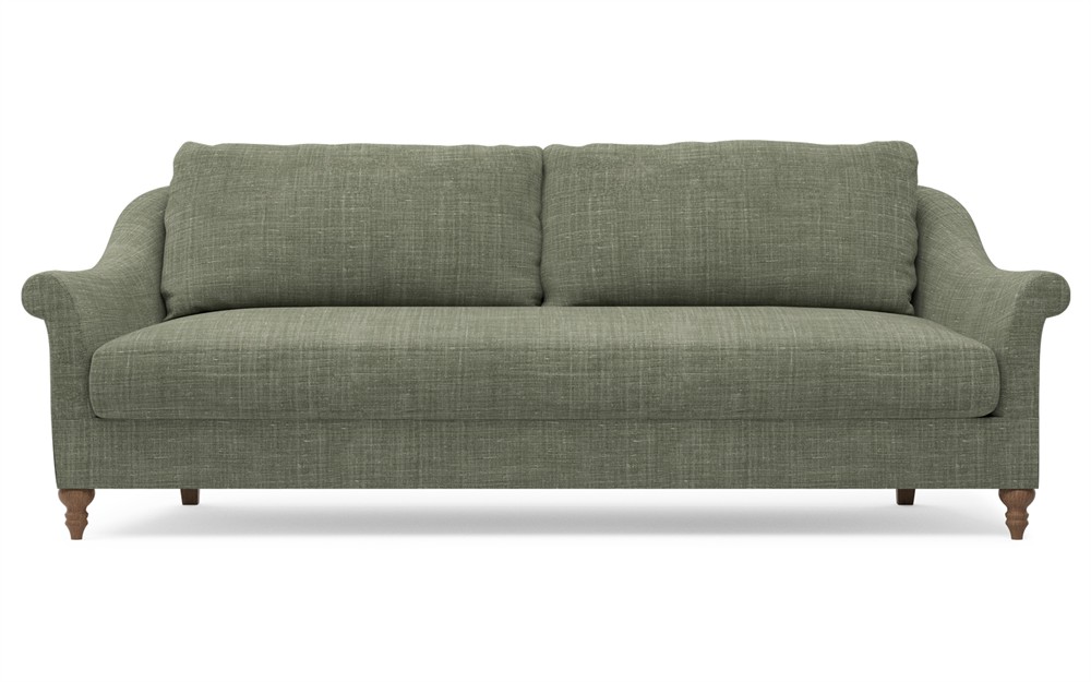 Amelie Moss Performance Linen Sofa - 84" | Kathy Kuo Home