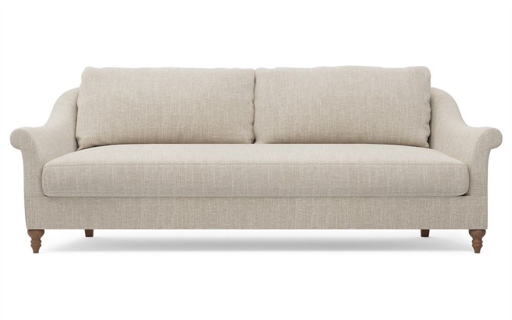 Amelie Moss Performance Linen Sofa - 84" | Kathy Kuo Home
