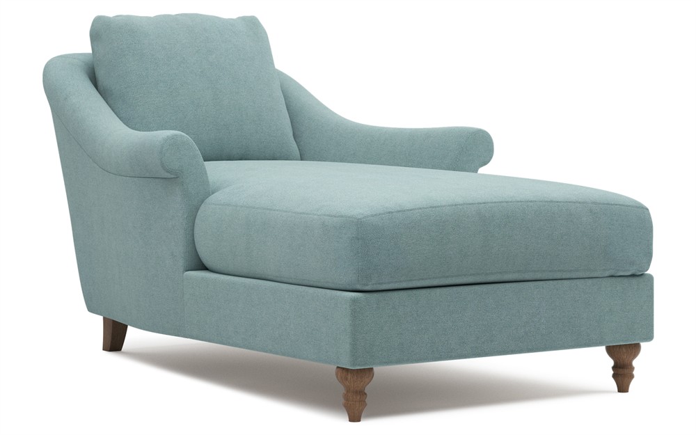 Amelie Raindrop Velvet Chaise | Kathy Kuo Home