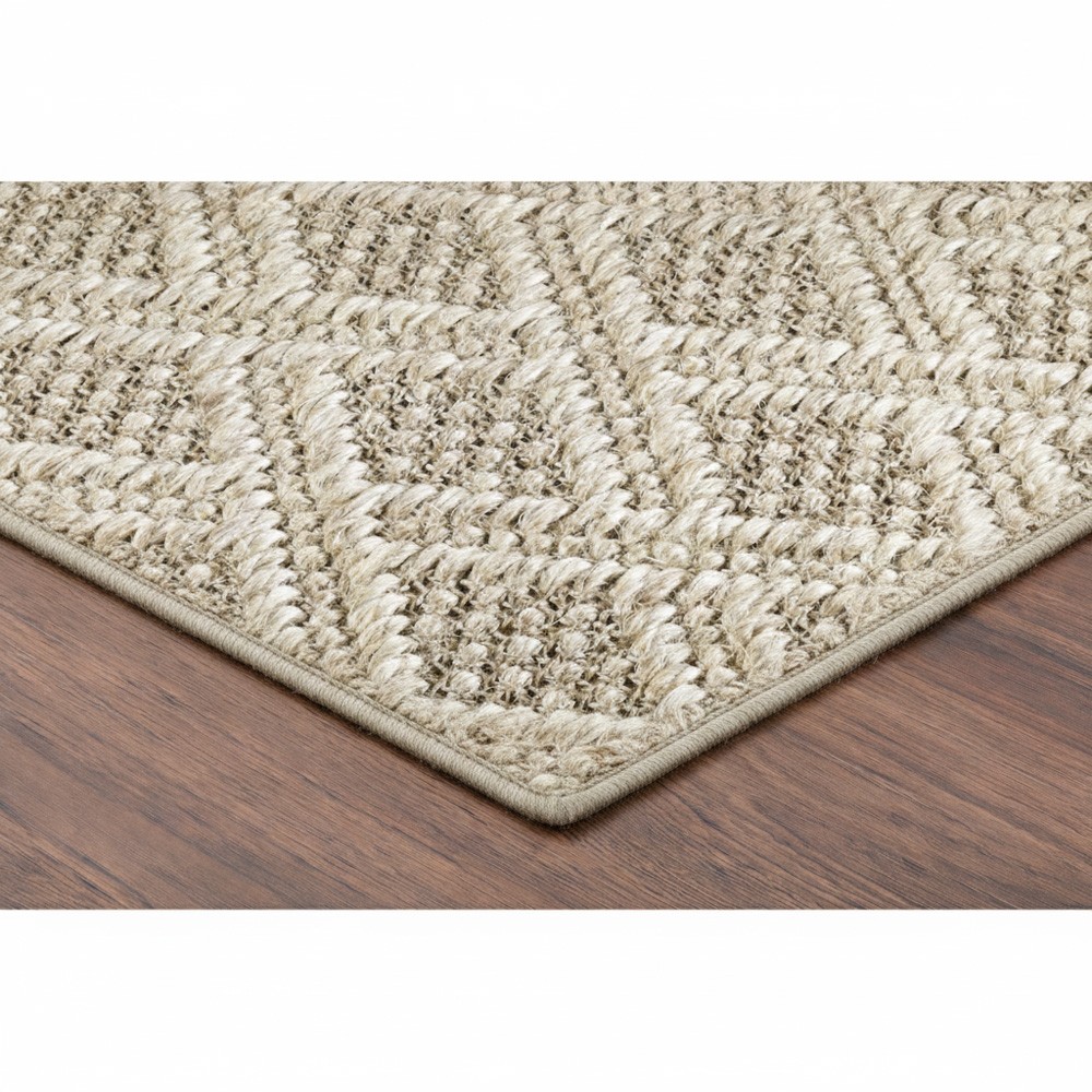Shekinah Coastal Beach Beige Sisal Diamond Patterned Rug - 6'x9' 6'x9 ...