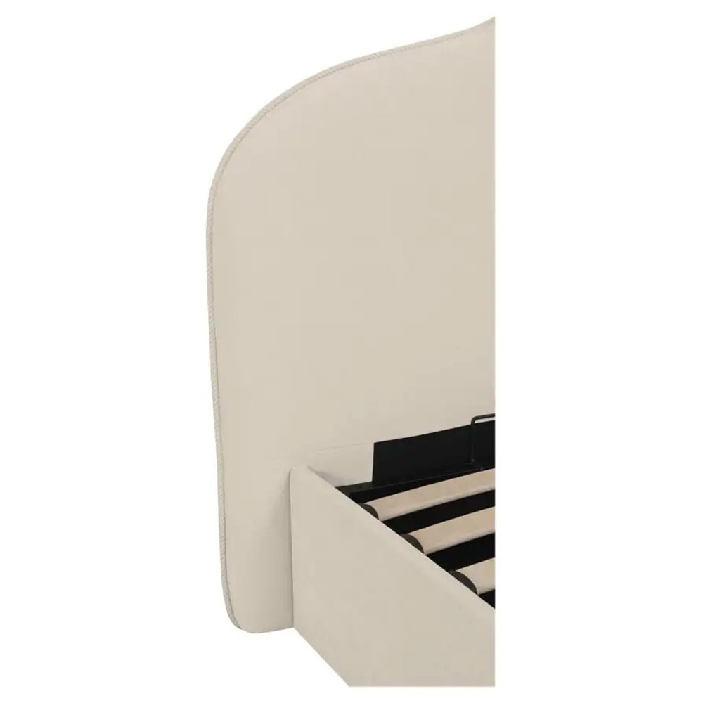 Vera Updated Traditional Cream Storage Bed - Queen Queen | Kathy Kuo Home
