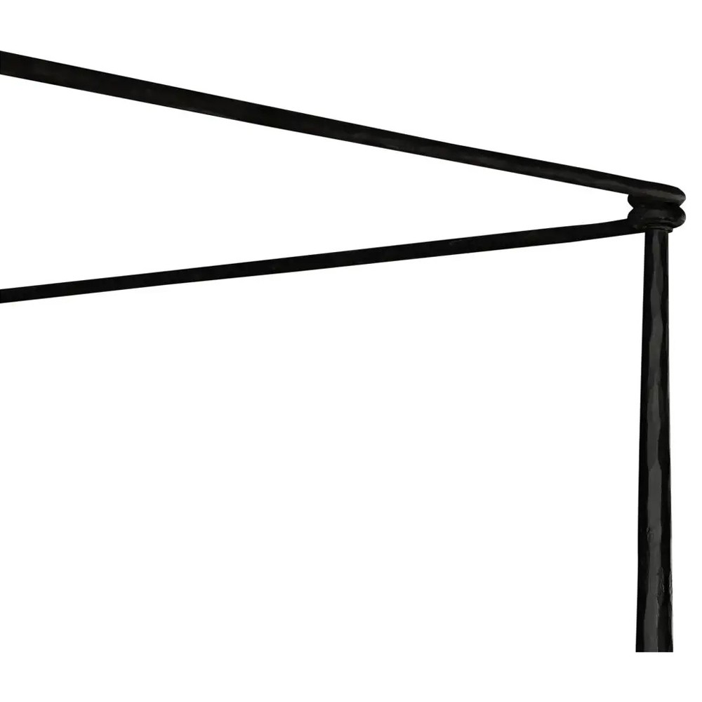 Larisse Modern Classic Black Iron Canopy Bed - Queen Queen | Kathy Kuo Home