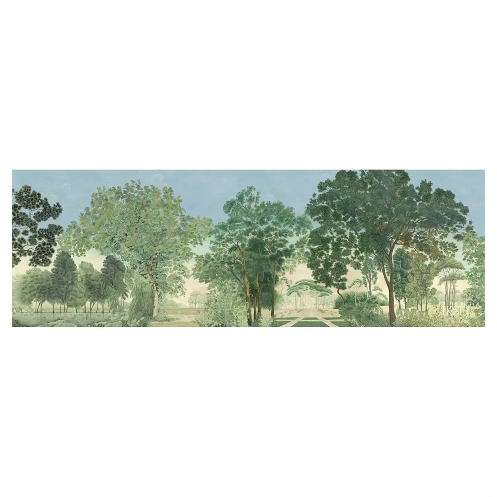 Iksel Italian Promenade Traditional Green Botanical Wallpaper Mural ...