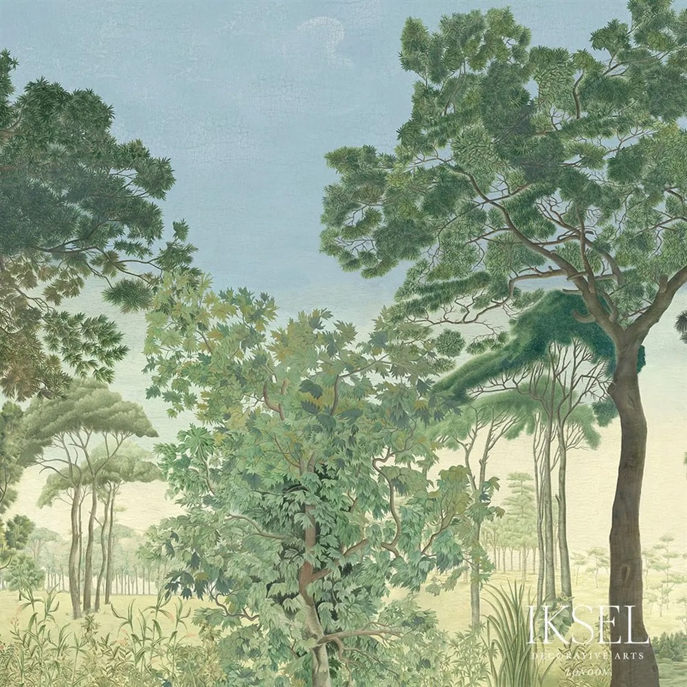 Iksel Italian Promenade Traditional Green Botanical Wallpaper Mural ...