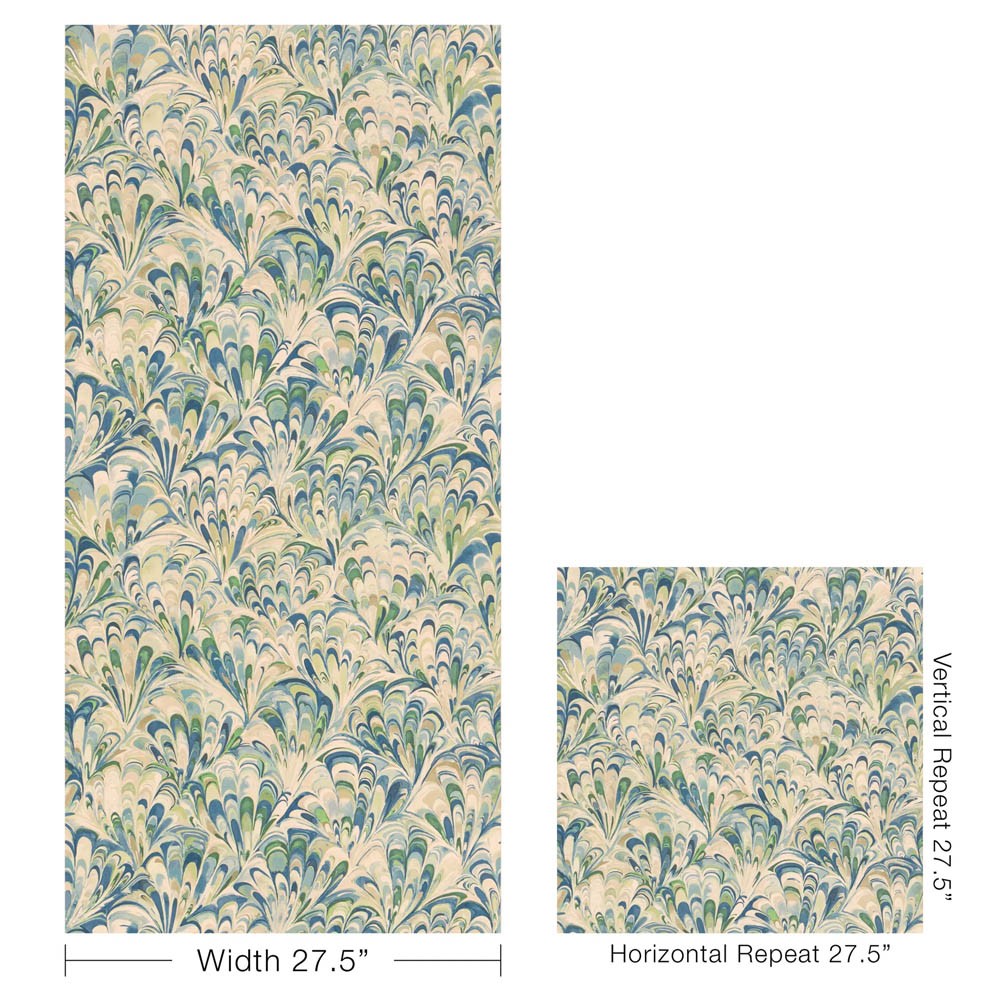 Kravet Ellis Paper Bayside Marbled Wallpaper | Kathy Kuo Home