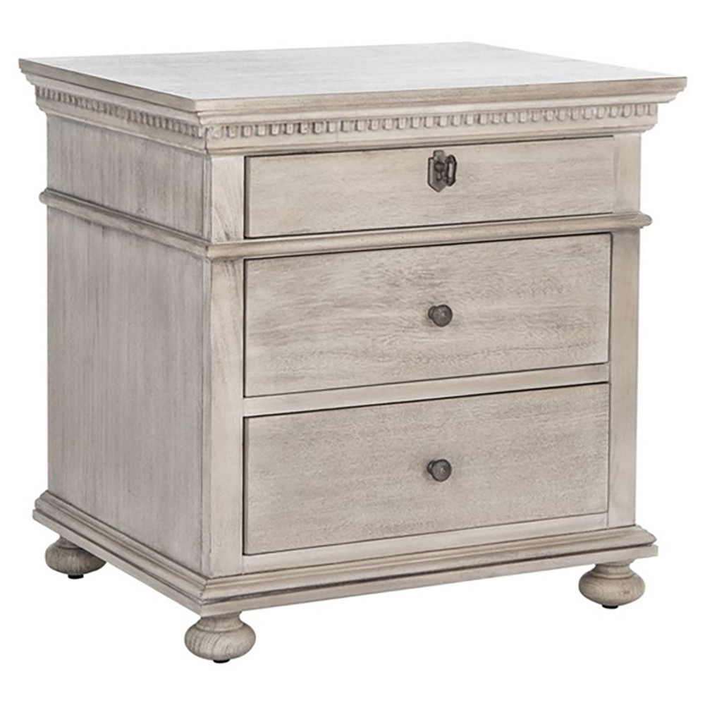 Eden Updated Traditional Light Grey Mahogany Nightstand Standard (21 ...