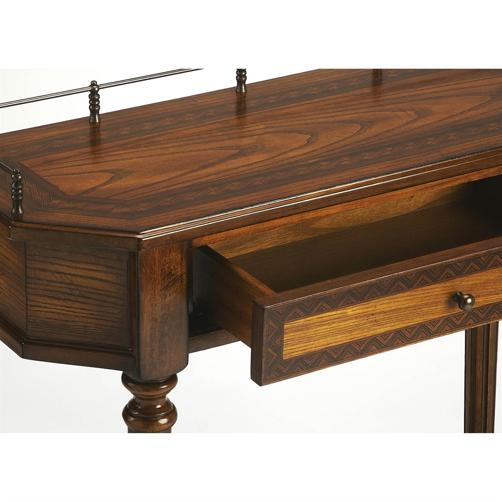 Lawrence Updated Traditional Brown Wood Console Table Small (under 42 ...