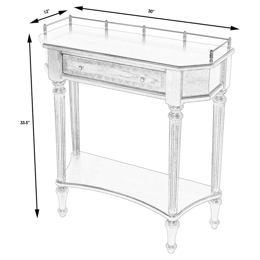 Lawrence Updated Traditional Brown Wood Console Table Small (under 42" W) | Kathy Kuo Home