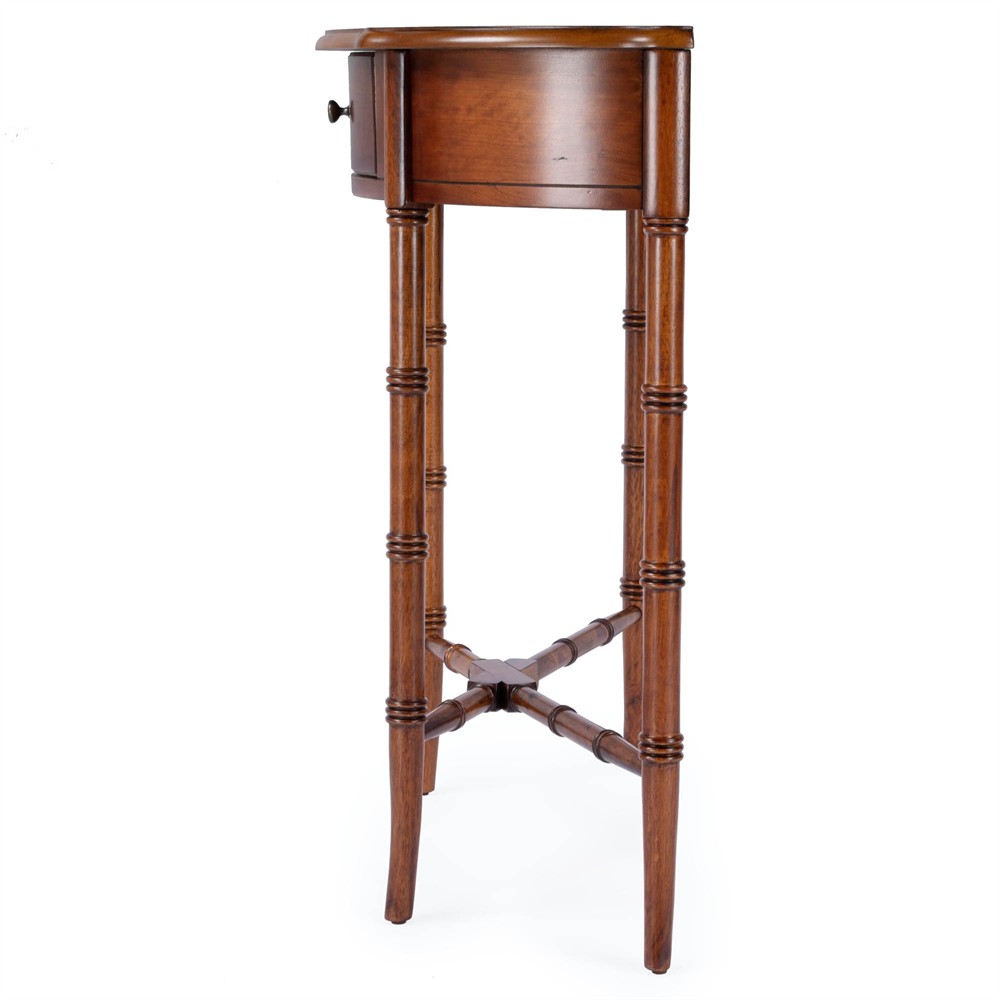 Mimi French Country Brown Wood Demilune Console Table Small (under 42 ...