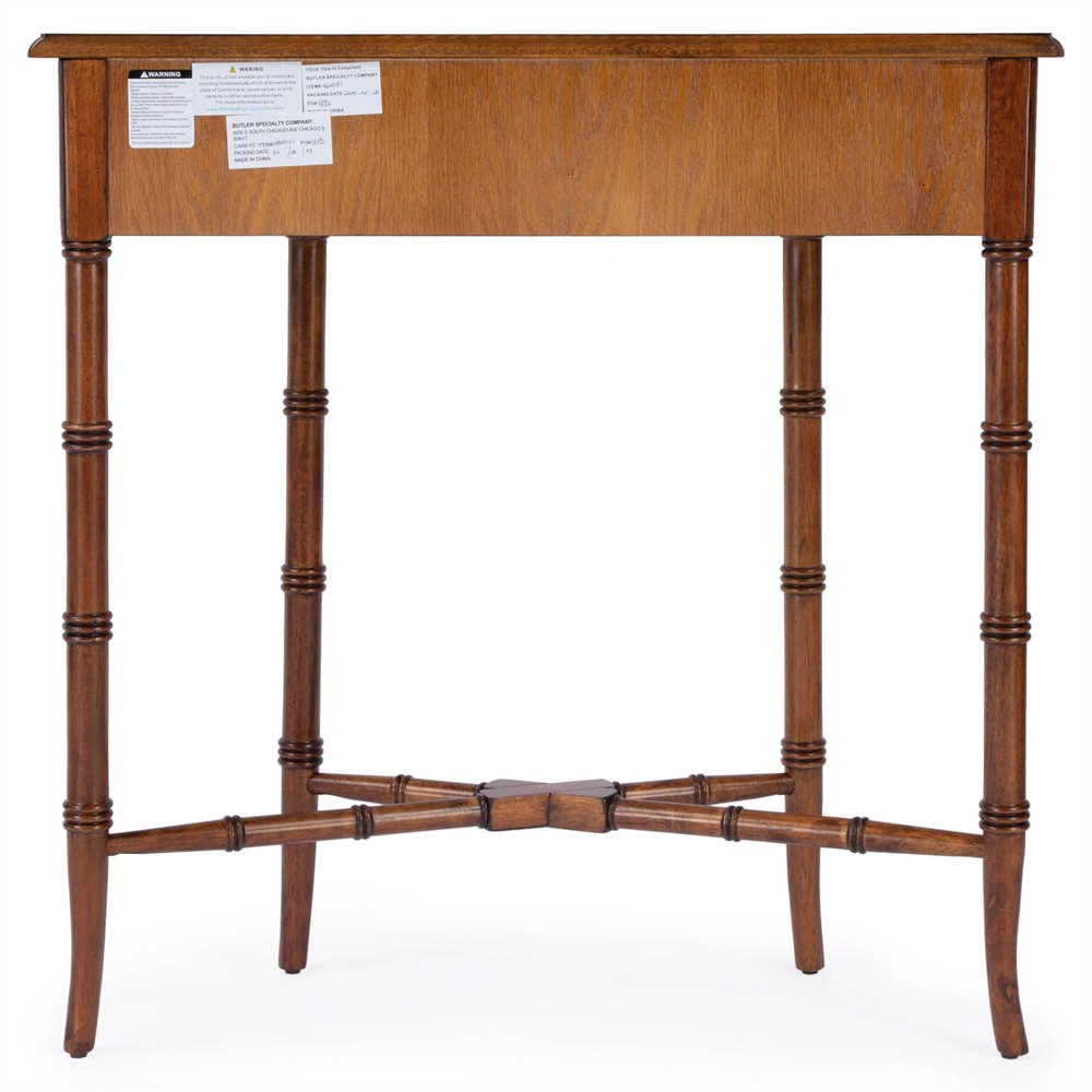 Mimi French Country Brown Wood Demilune Console Table Small (under 42 ...
