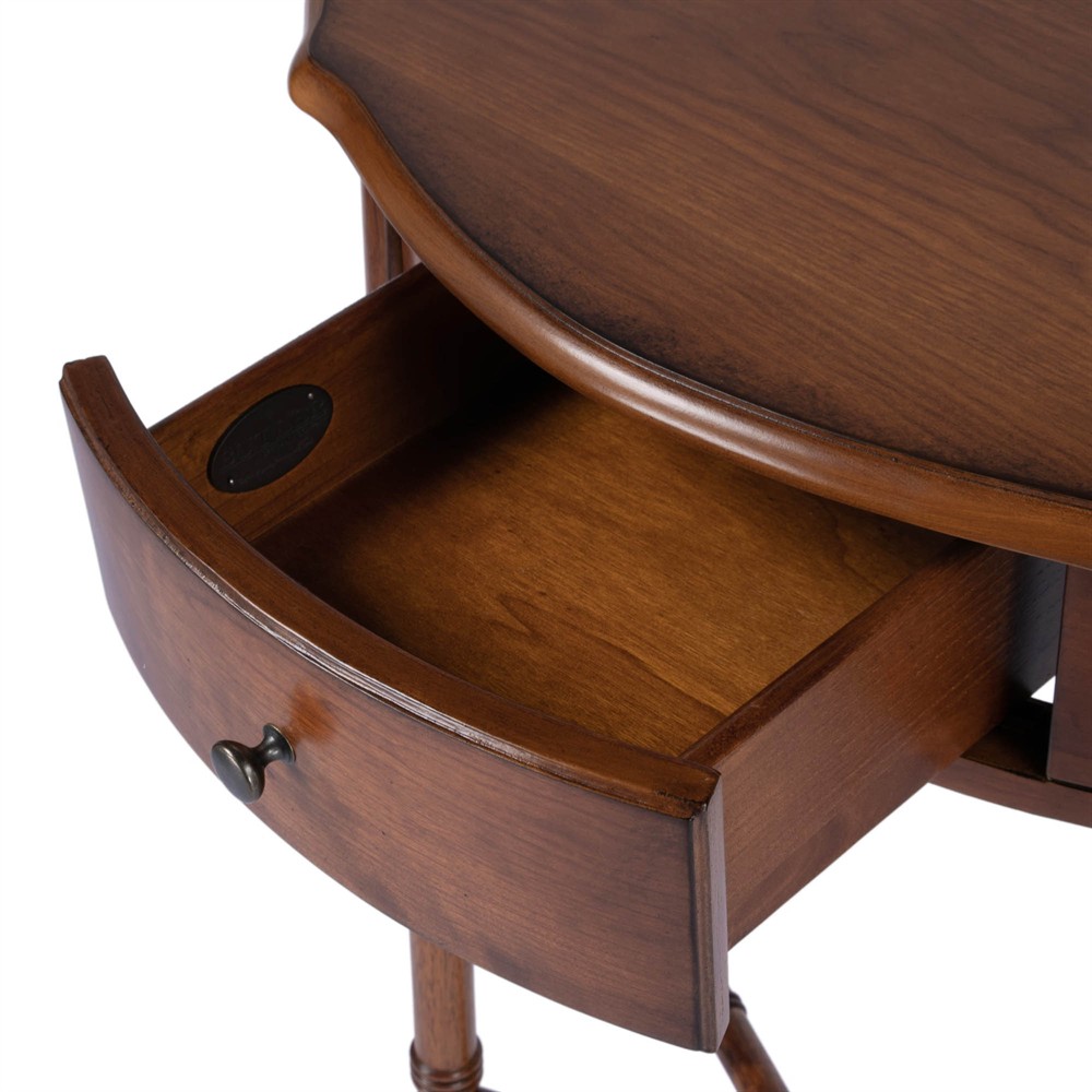 Mimi French Country Brown Wood Demilune Console Table Small (under 42 ...