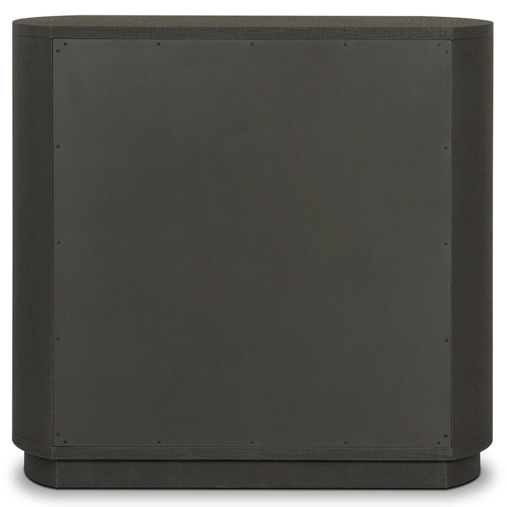 Beatrice Modern Classic Dark Green Painted Linen Oval Tall Chest ...