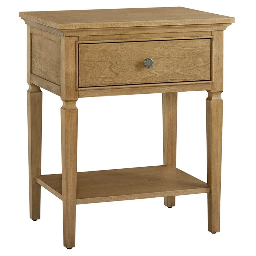 Adelaide Updated Traditional Brindle Birch Wood Nightstand Standard (21 ...