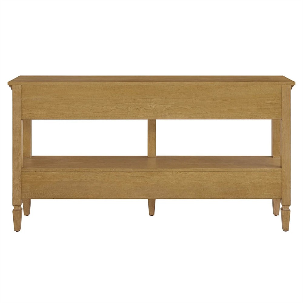 Adelaide Updated Traditional Brown Wood Console Table Long (53 - 75" W ...